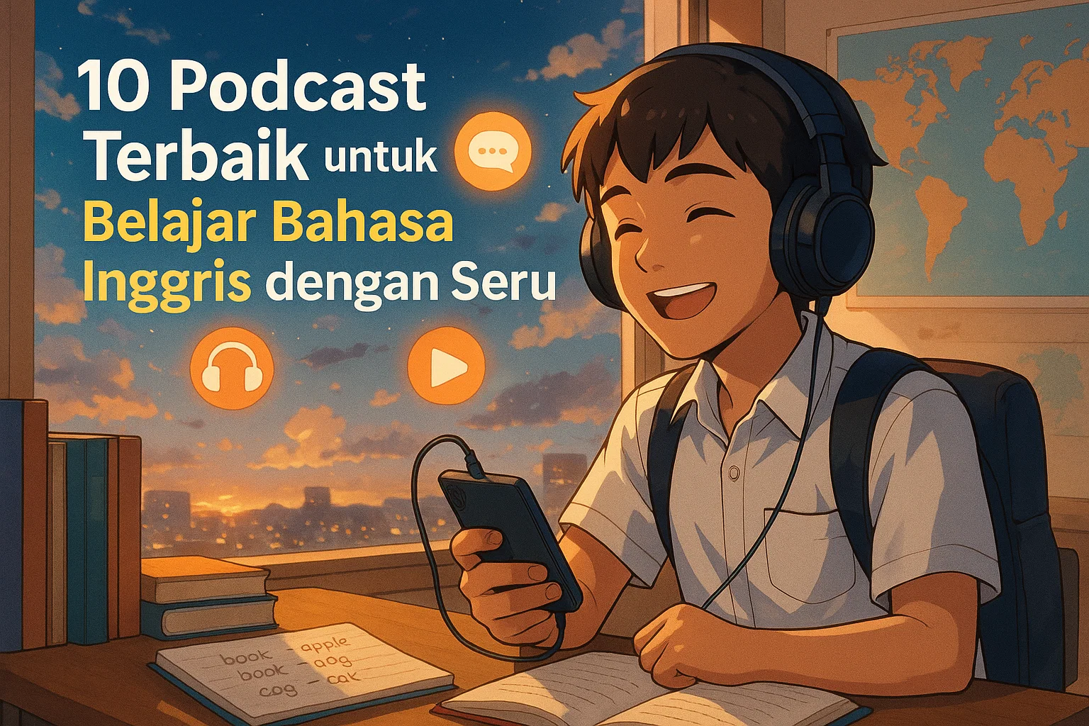 10 Podcast Terbaik untuk Belajar Bahasa Inggris dengan Seru